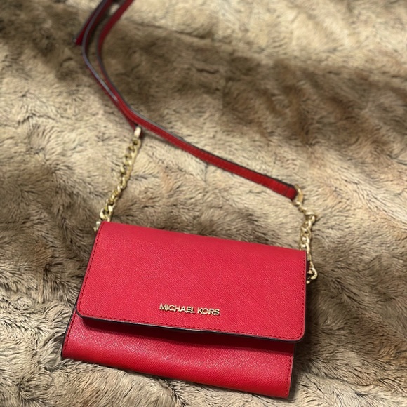MICHAEL Michael Kors | Bags | Michael Kors Red Crossbody | Poshmark